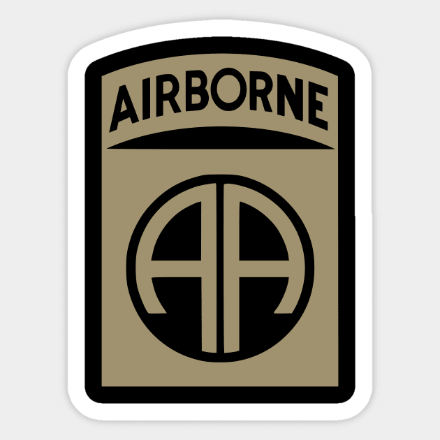 82nd Airborne Patch (subdued) - 82nd Airborne Division - Sticker | TeePublic